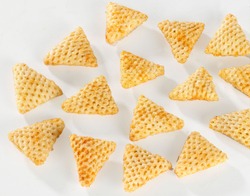 3d Triangle Shape Fryums Papad Is A Crunchy Snack Pellets, Tri Angle ...